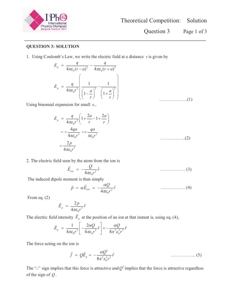 Q3 Theory Solution | PDF