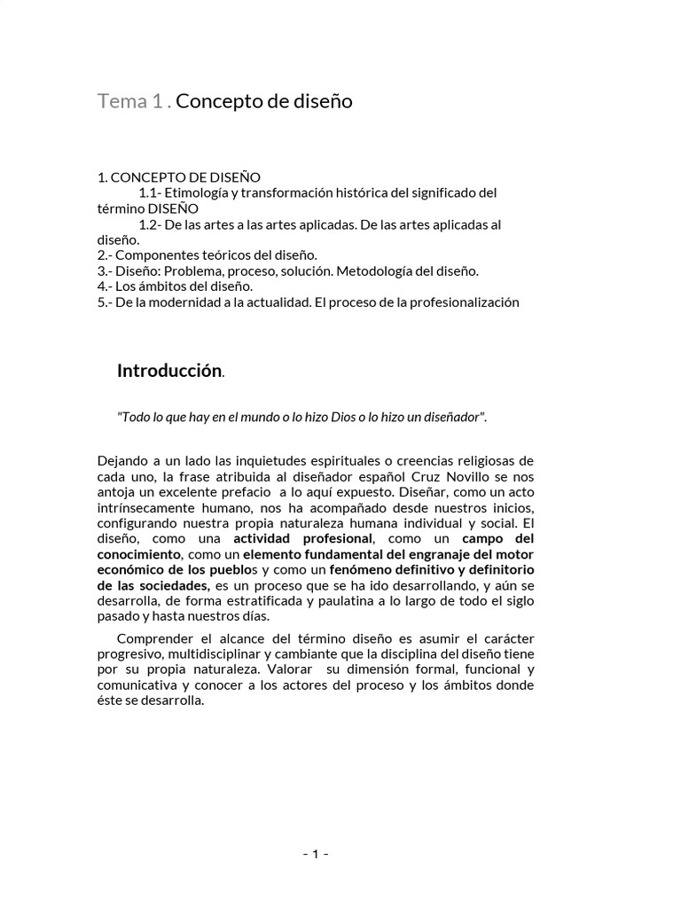 Tema 1 QUE ES DISENO | PDF