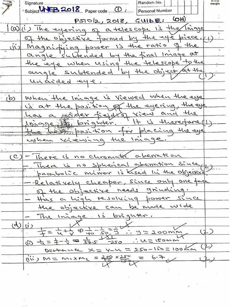 Uace Phy II 2018 | PDF