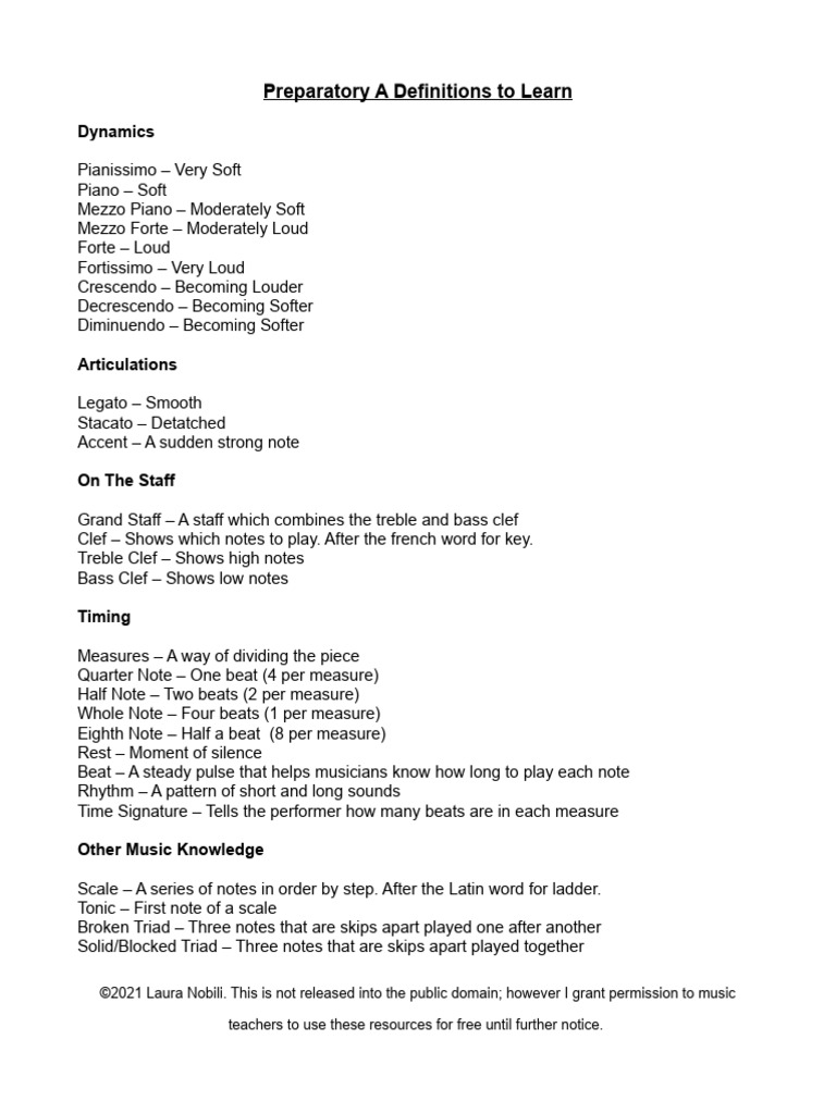 Prep. A Definitions | PDF