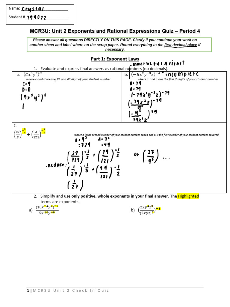 Unit 2 Check in Quiz | PDF