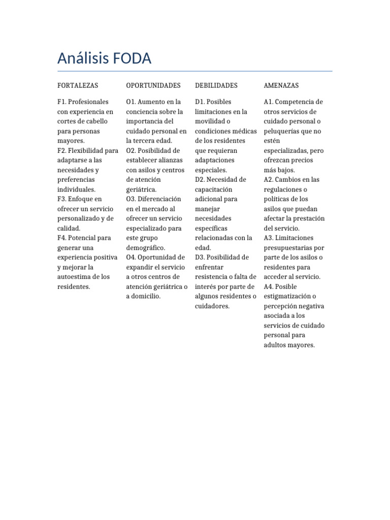 Analisis Foda Formato Tabla | PDF
