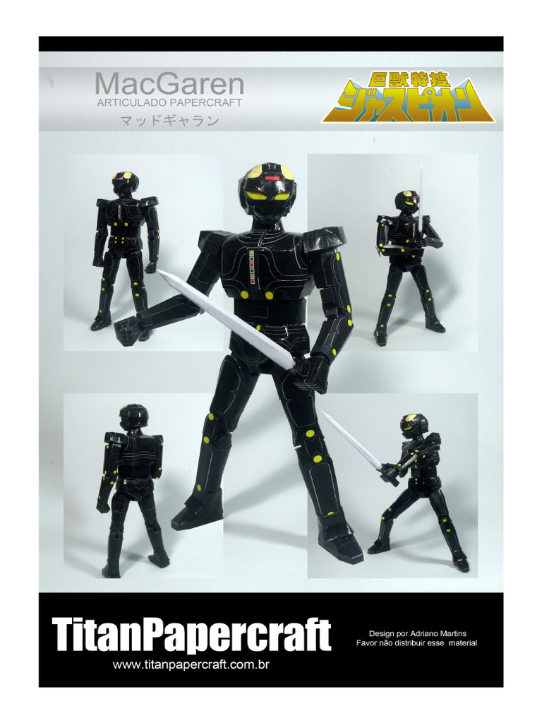 MacGaren Articulado Papercraft - Com Linhas | PDF