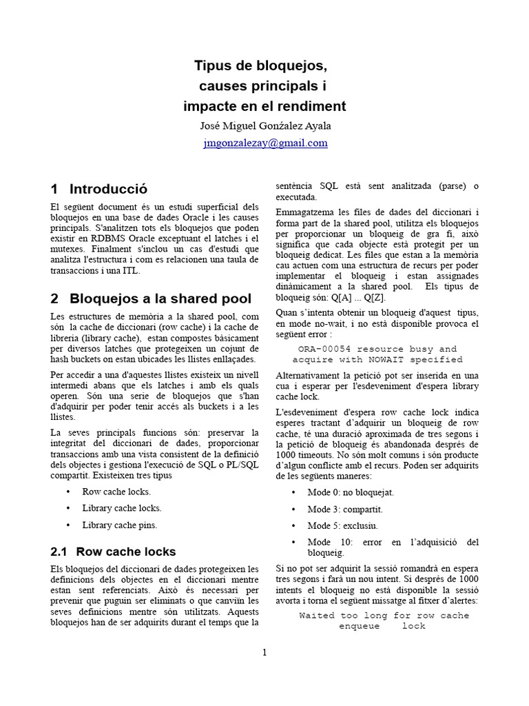 02.lock Contention | PDF | Information Technology Management | Data ...