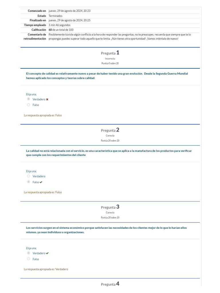 L1. La calidad en el servicio - ejercicio | PDF