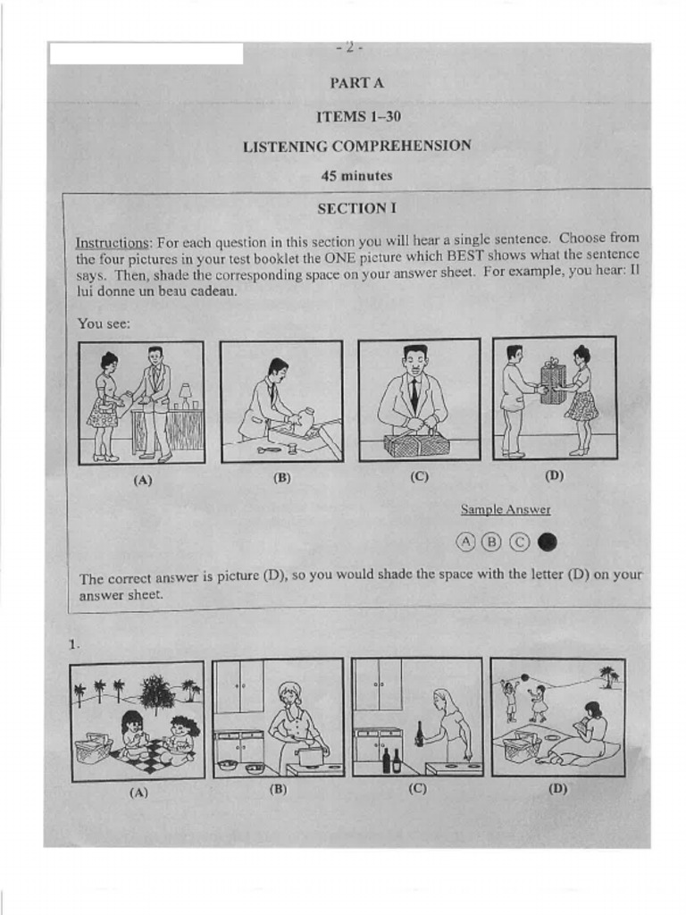 CSEC French June 2019 P1 | PDF