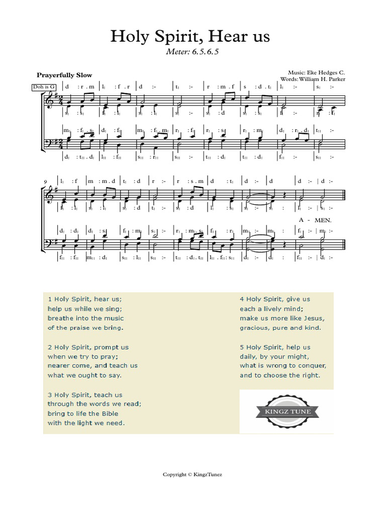 Holy Spirit Hear Us. | PDF