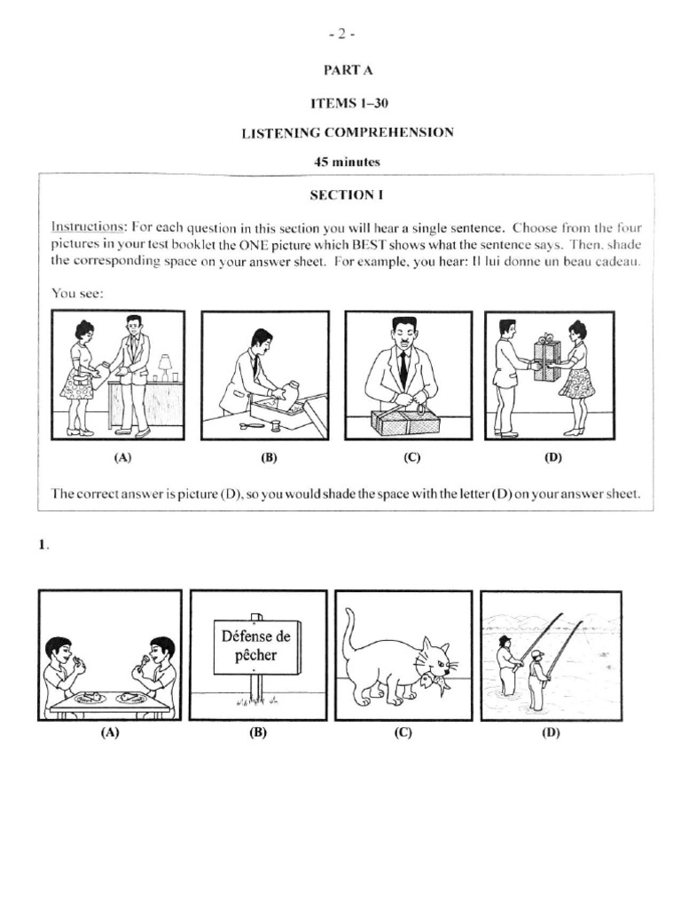 CSEC French June 2018 P1 | PDF