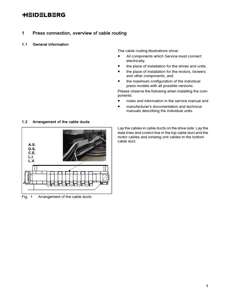 Press Connection, Overview of Cable Routing | PDF