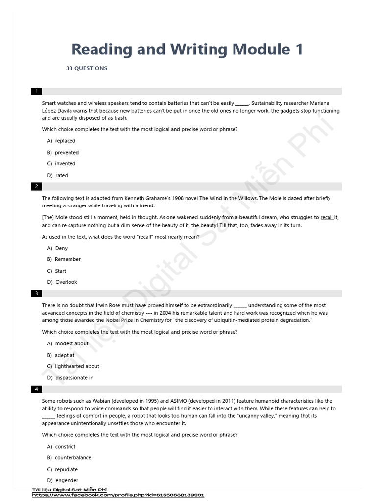June 2024 SAT INT VER 1 (With Ans) | PDF