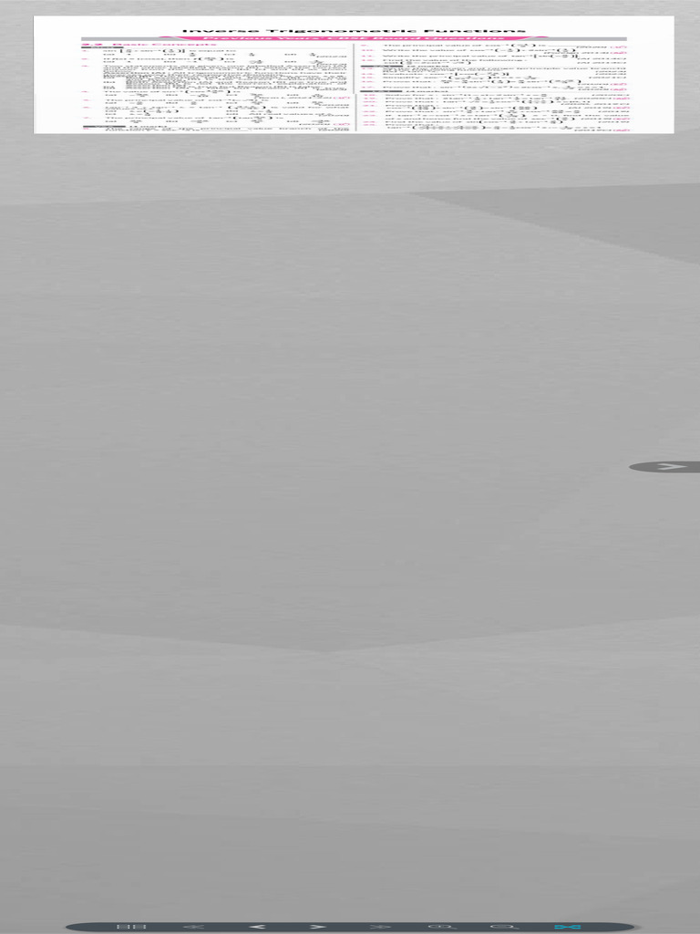 Mathematics - PYP Chapter-Wise Inverse Trigonometric Functions Inverse Trigonometric Functions | PDF