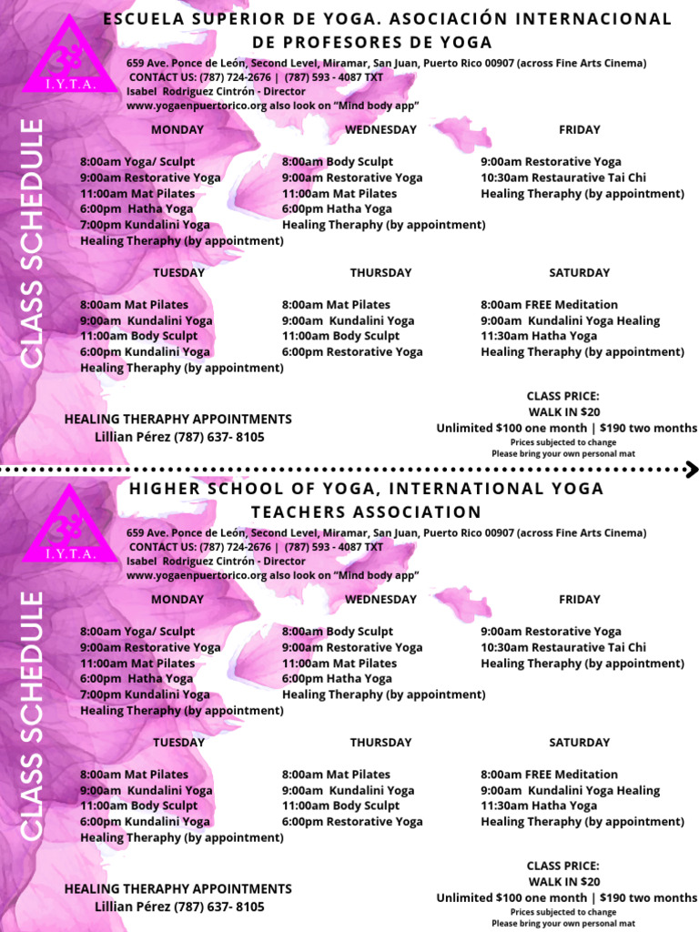 2024 Class Schedule Update | PDF
