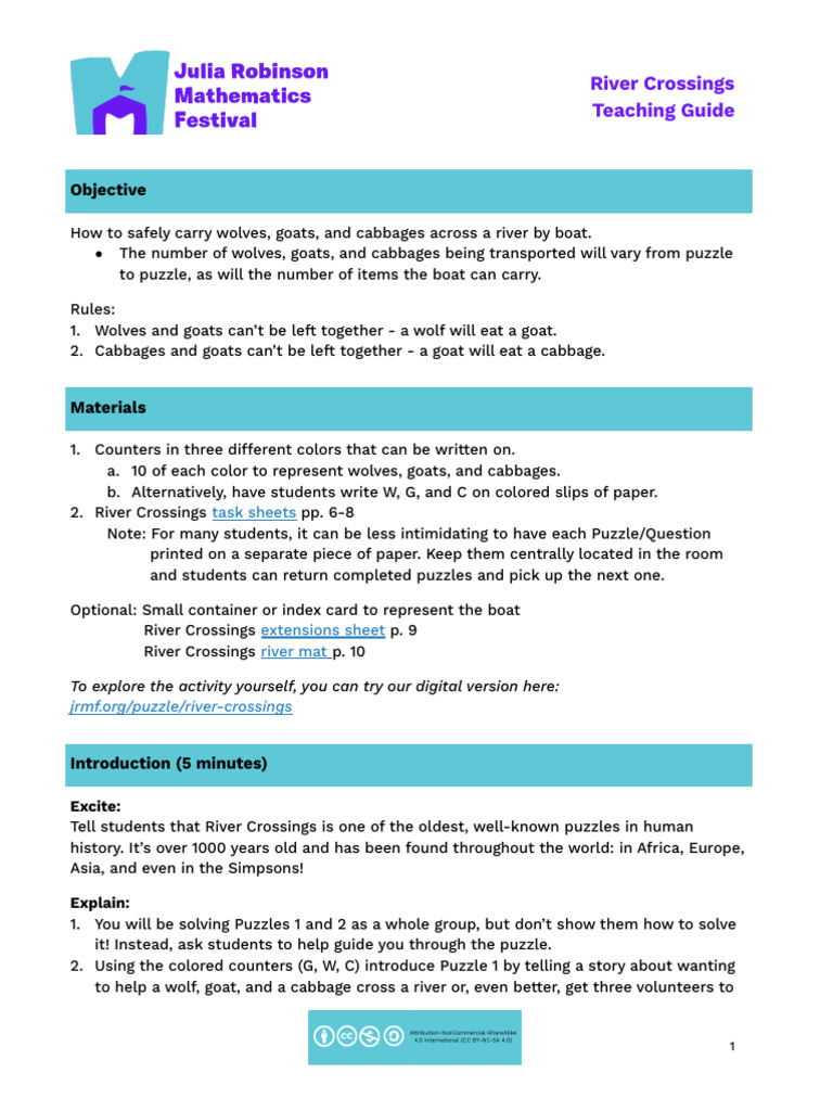 River Crossings Teaching Guide | PDF