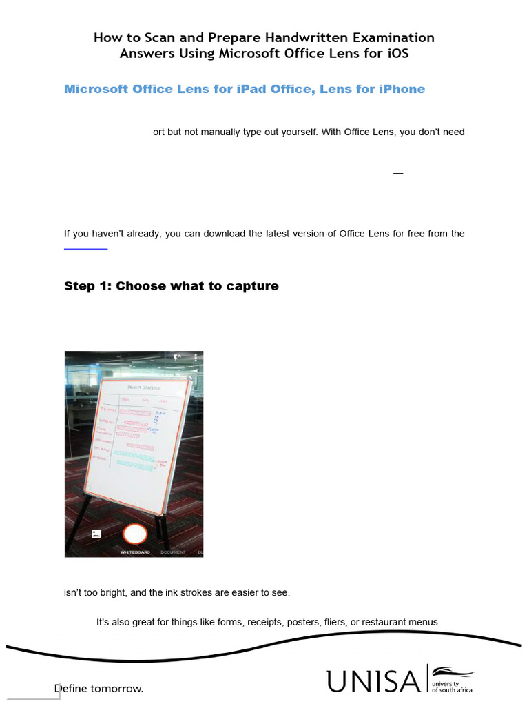 Scanning With MS Office Lens For IOS | PDF