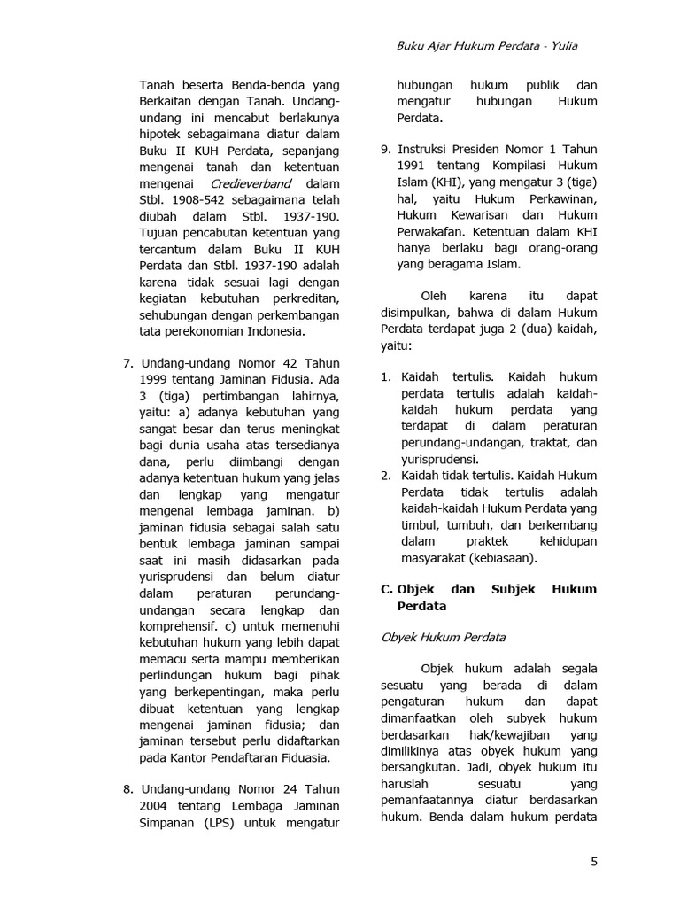 Buku Ajar Hukum Perdata - 2 | PDF