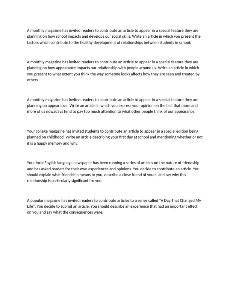 Articles - Tasks (1) | PDF