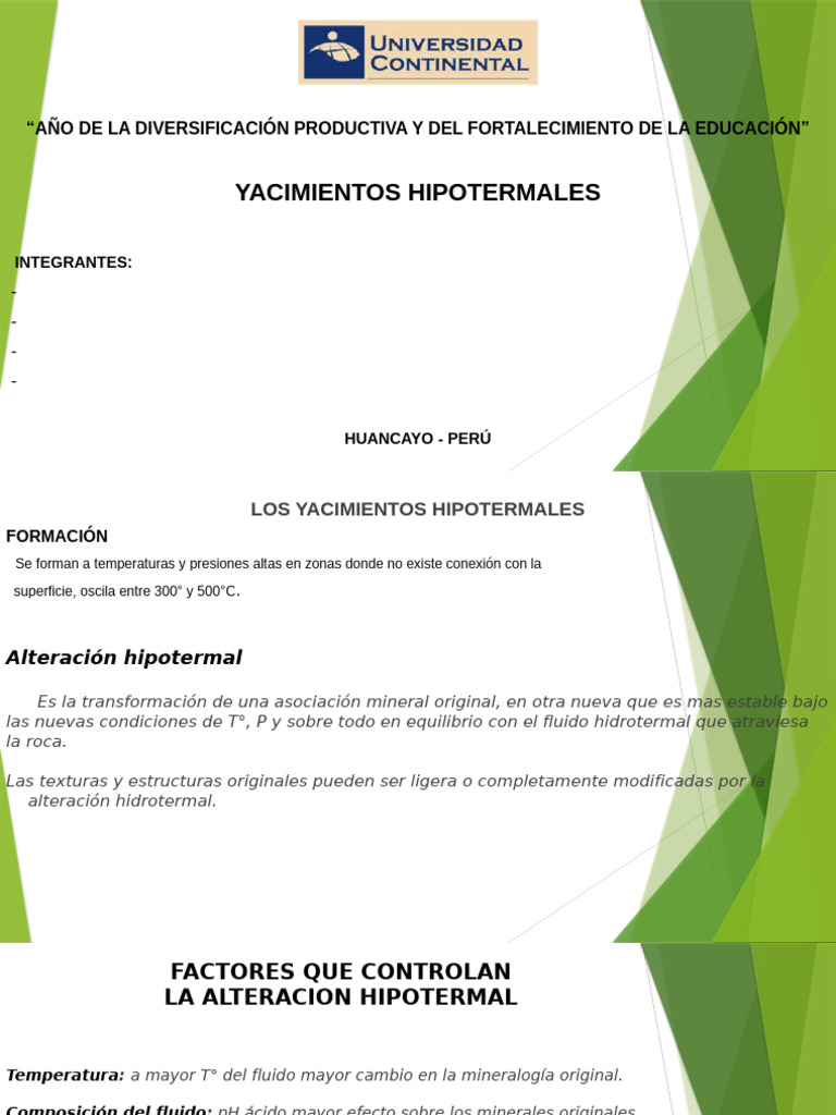 Yacimientos Hipotermales | PDF
