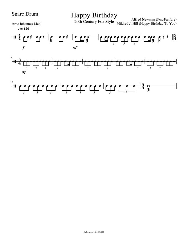 Happy Birthday Drum | PDF