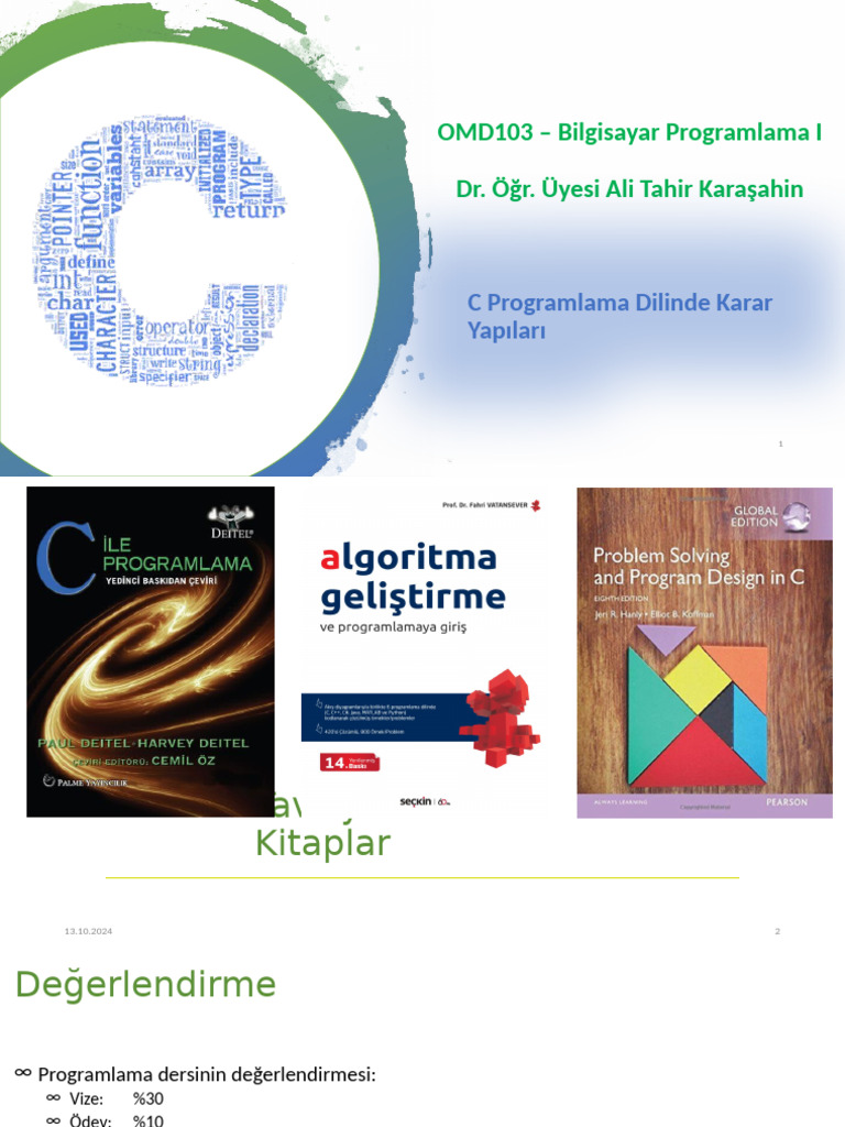 H6 OMD103 Bilgiyar Programlama I | PDF