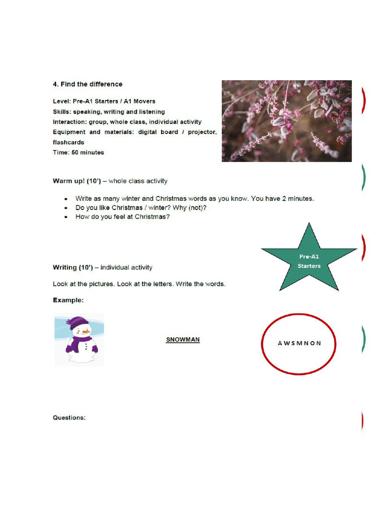 Cambridge Christmas Activities 1 | PDF