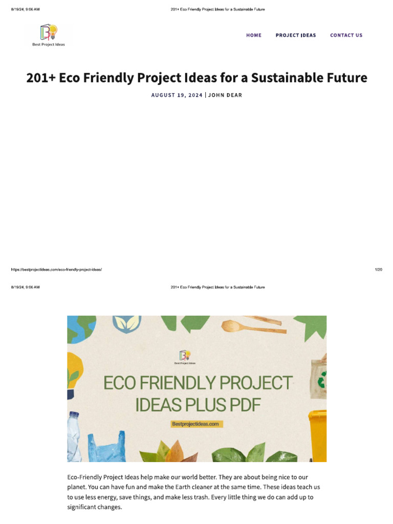 Eco-Friendly-Project-Ideas | PDF