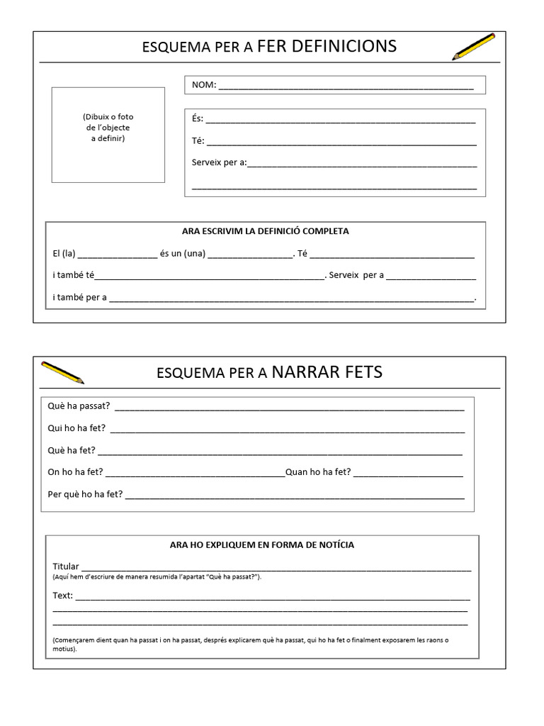 Esquema Escriptura | PDF