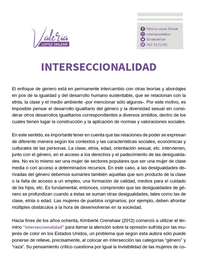Módulo I 2 Interseccionalidad | PDF
