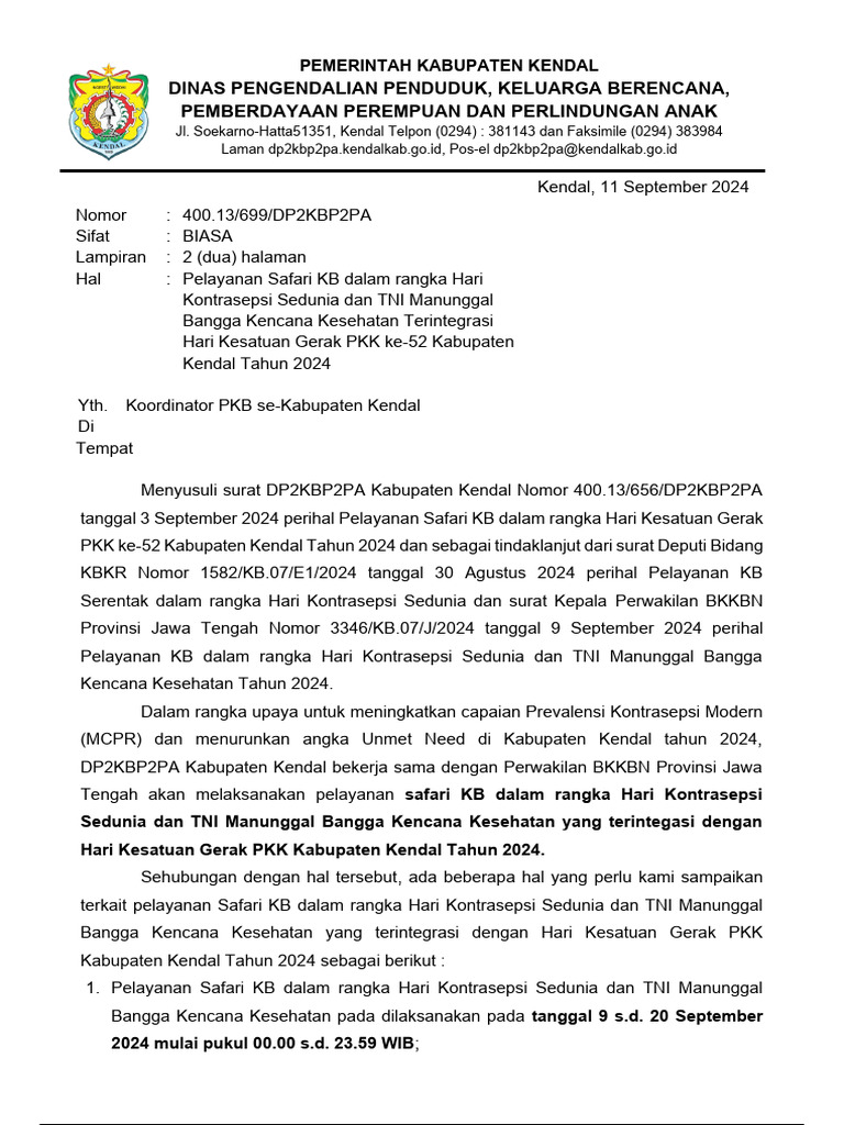 20240911154147surat Momentum WCD Dan TNI Manunggal Kabupaten Kendal Tahun 2024 | PDF