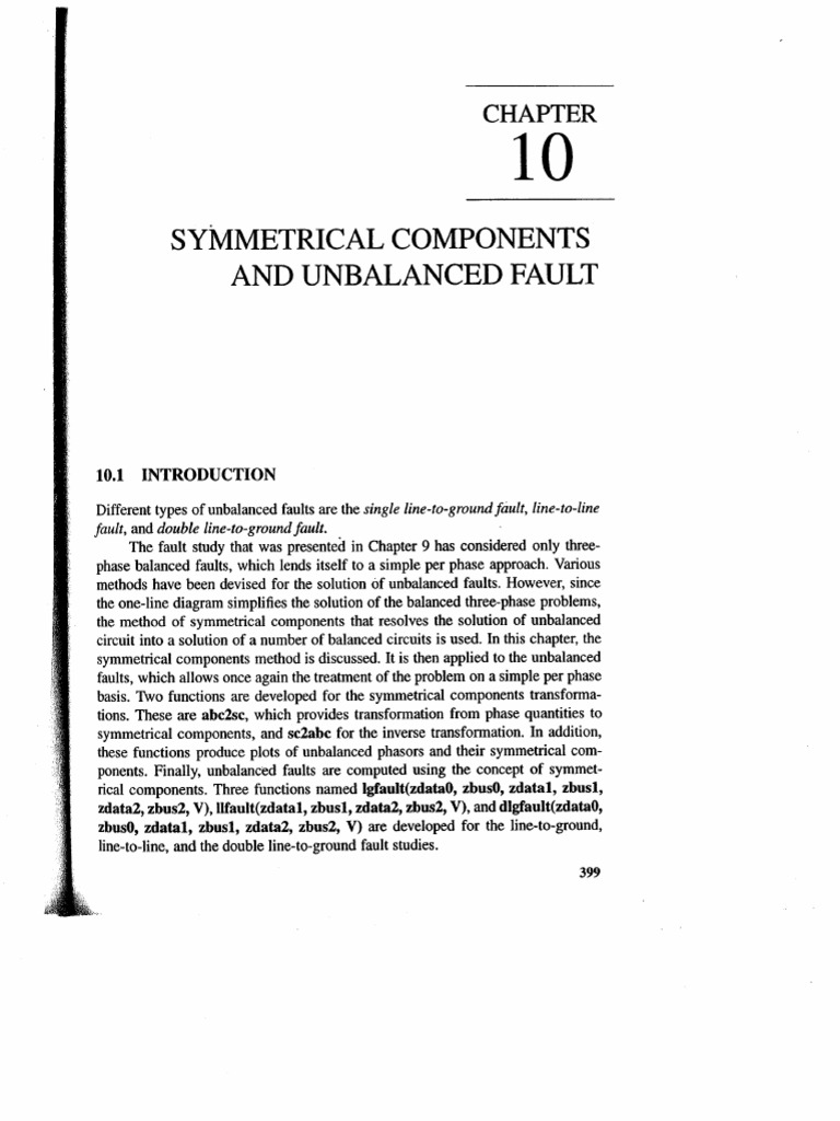 Unbalanced Fault Analysis | PDF