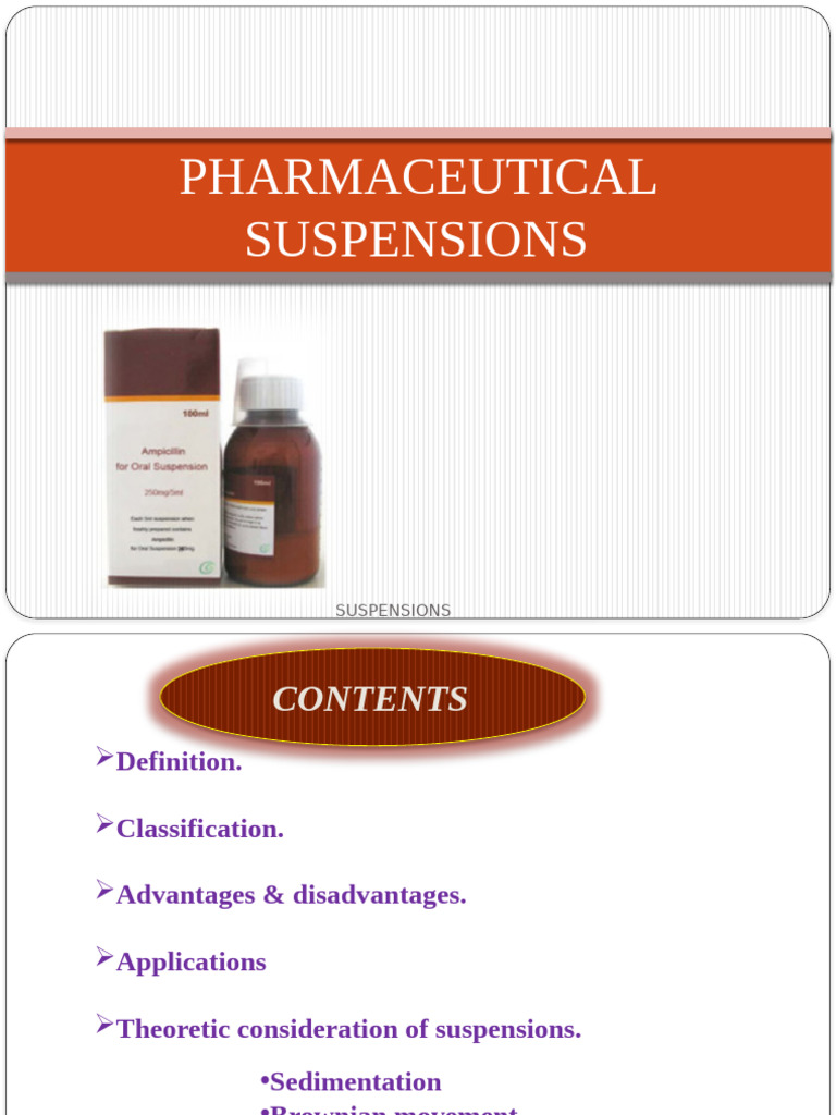 Pharmaceutical Suspensions | PDF | Suspension (Chemistry) | Home & Garden