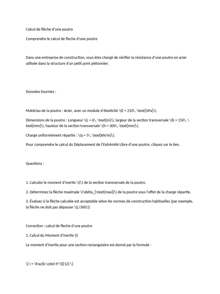Calcul de Flèch | PDF