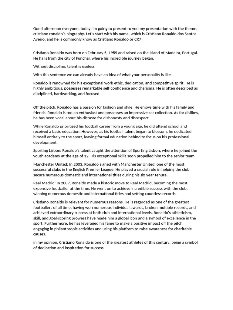 Biography Script | PDF