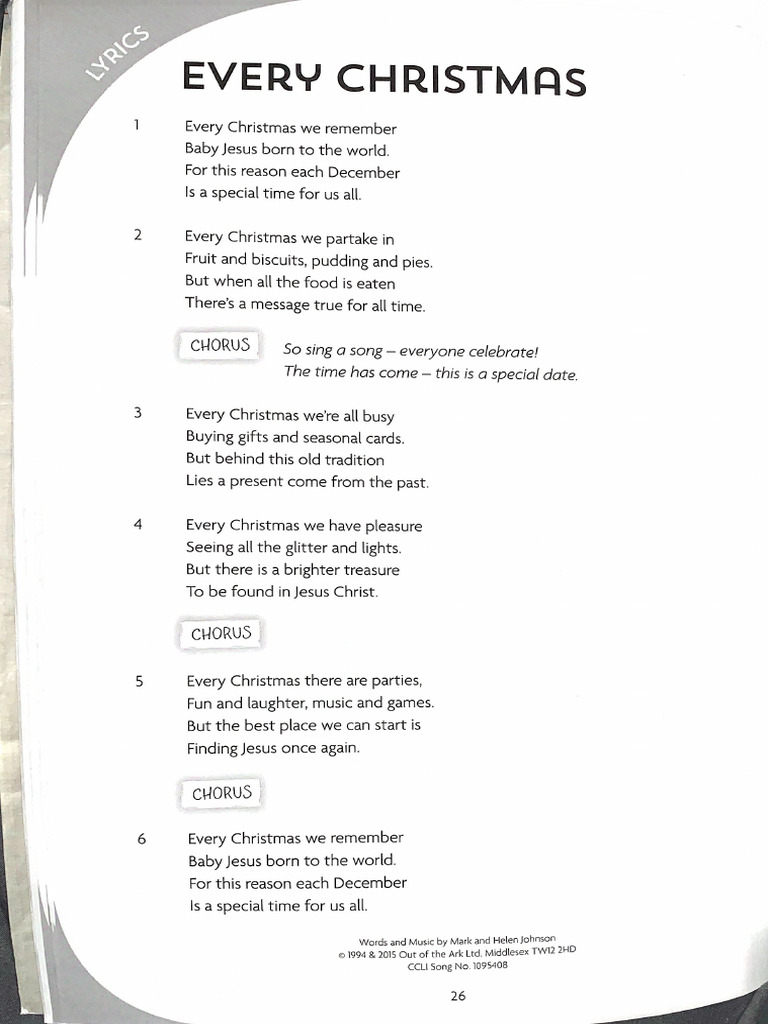 Every Christmas Lyrics | PDF