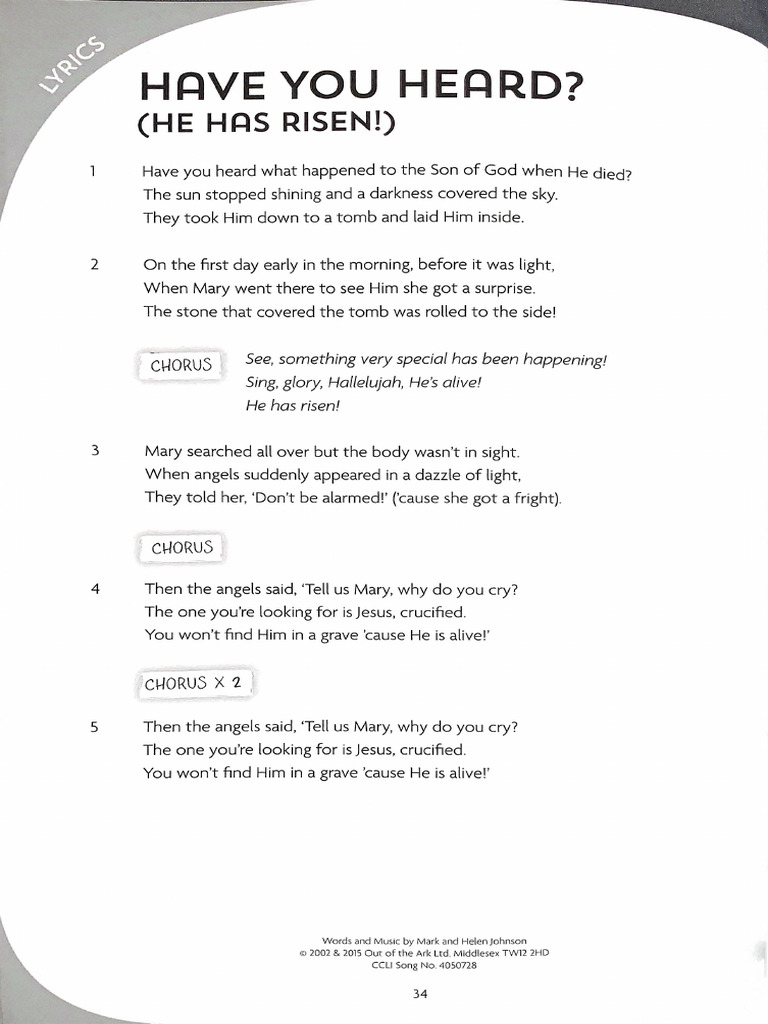 Have You Heard Lyrics | PDF