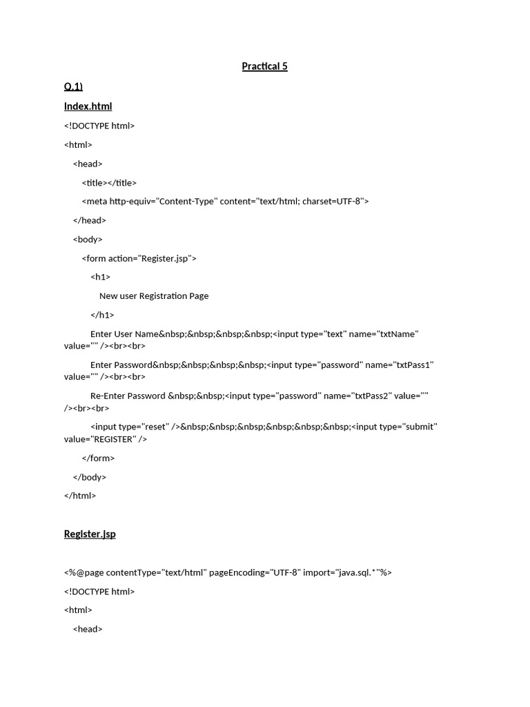 EJ Practical 5 | PDF