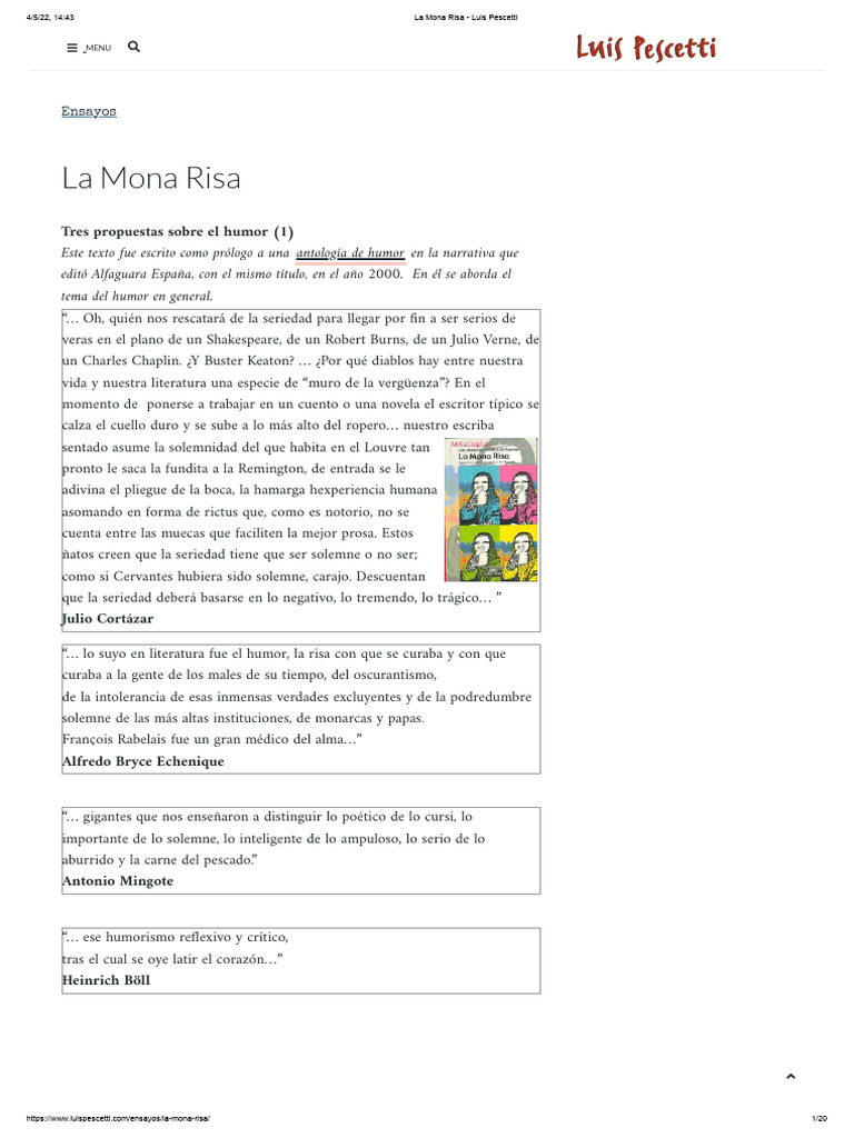 La Mona Risa - Luis Pescetti | PDF