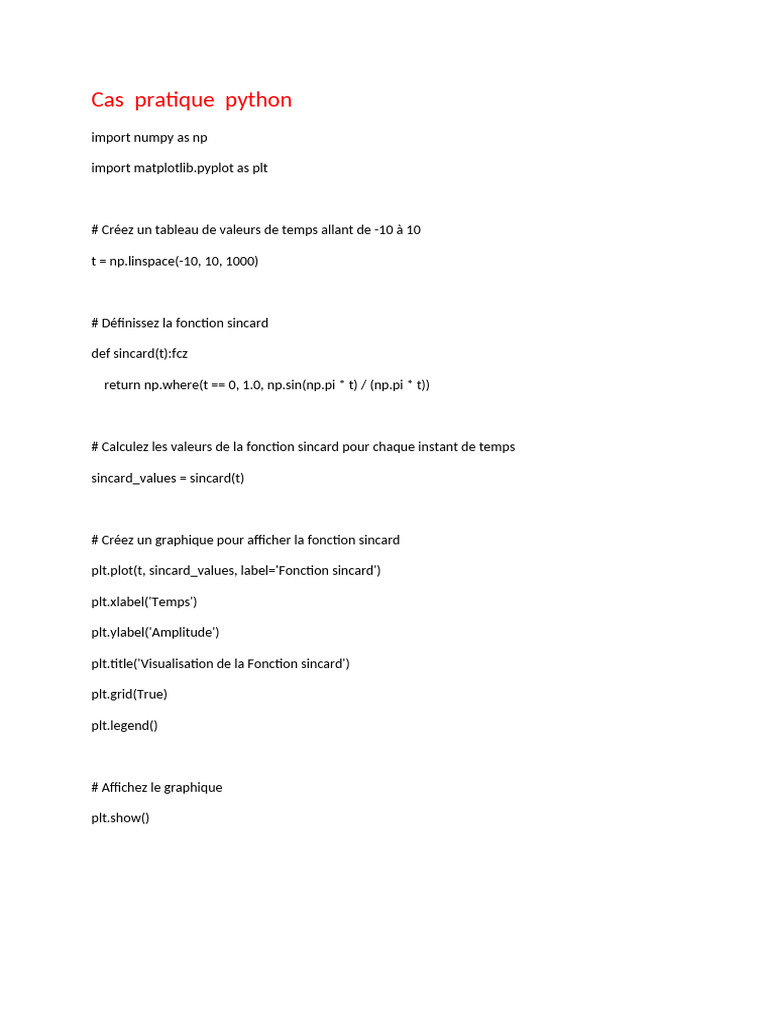 Cas Pratique Python | PDF