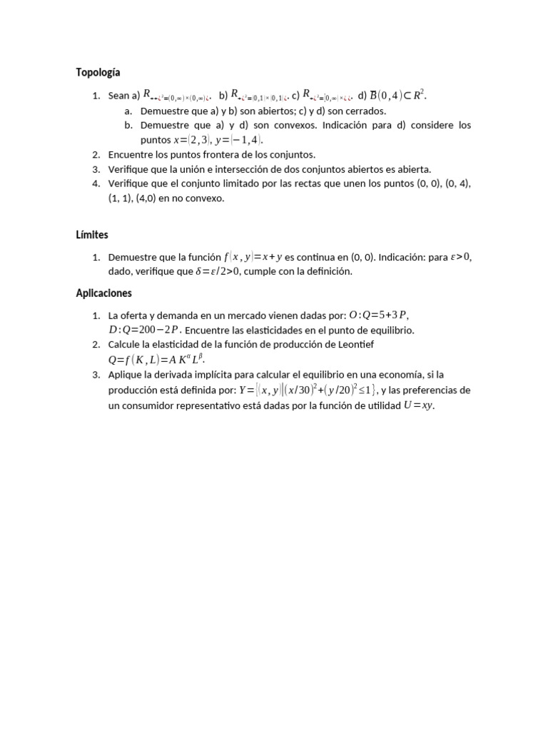 Ejercicios 4 Cálculo en Varias Variables | PDF