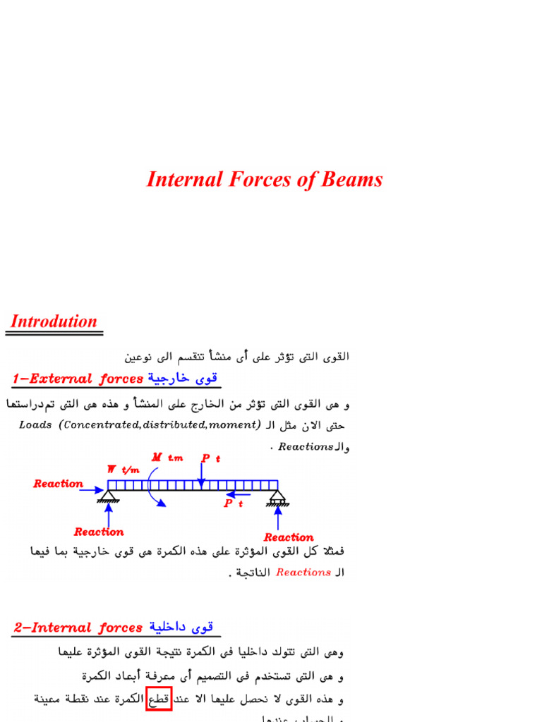 Lec 3 - Internal Forces of Beams | PDF