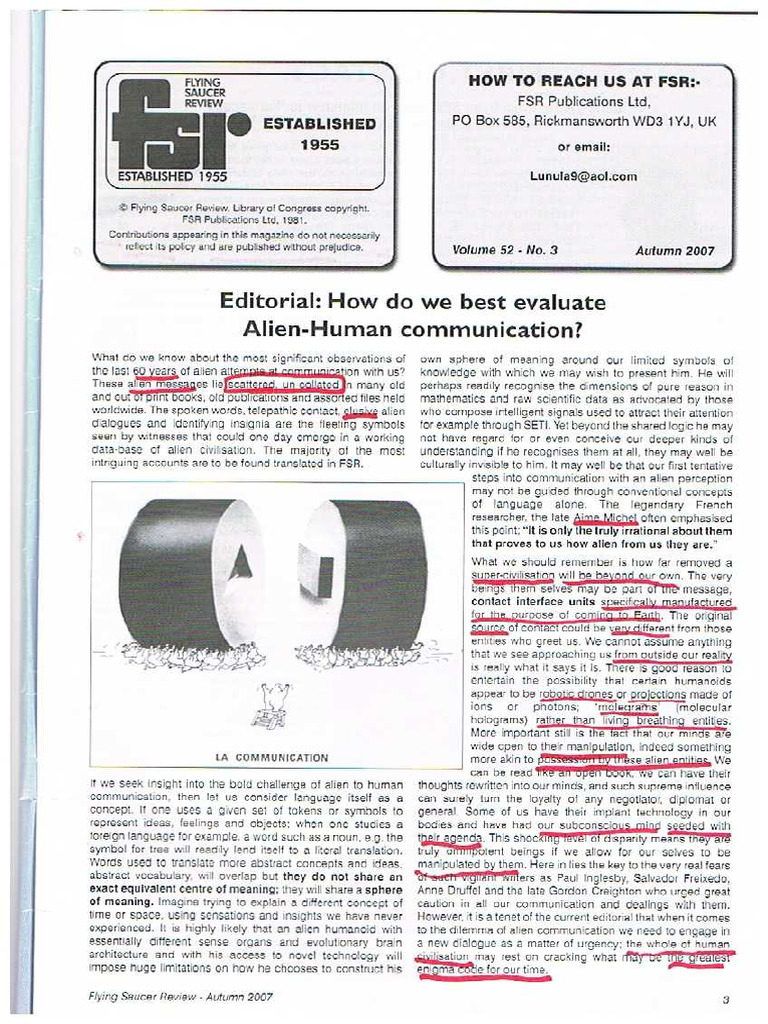 Alien Human Communications, FSR2007V52N3 | PDF