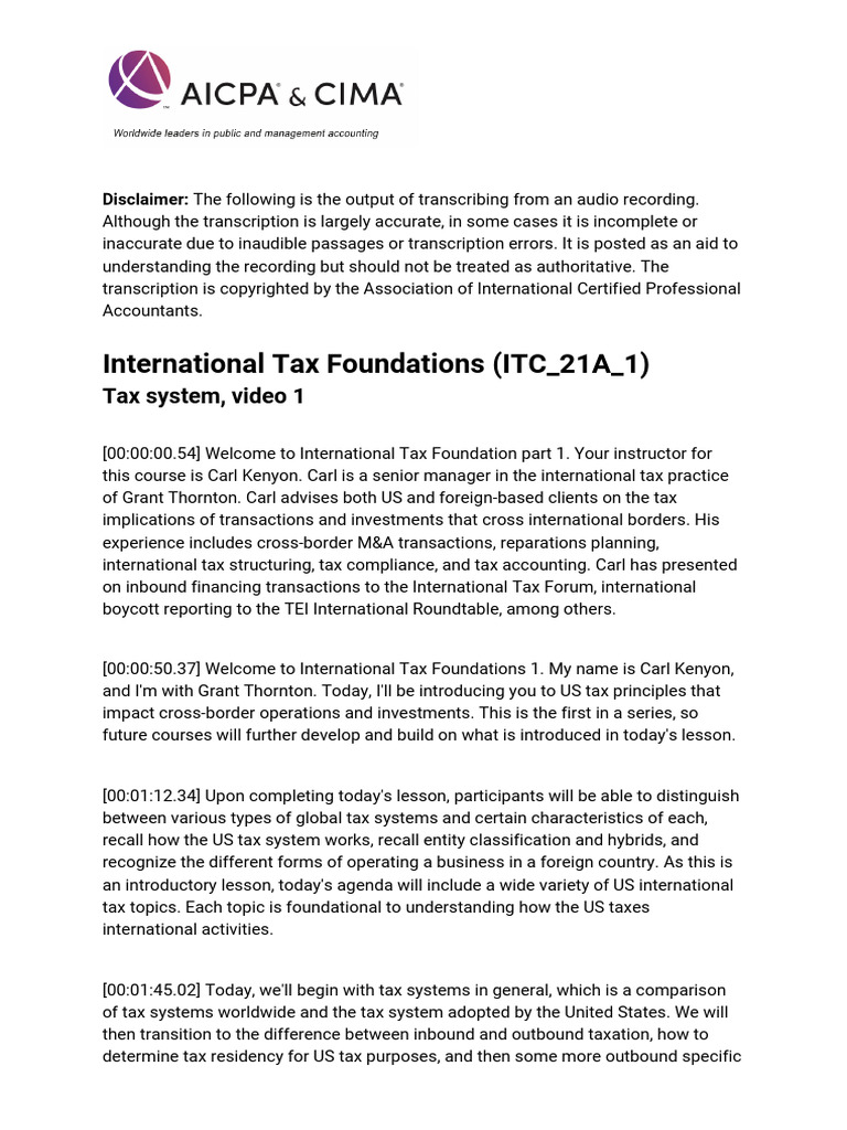 ITC 21A 1 Transcript | PDF