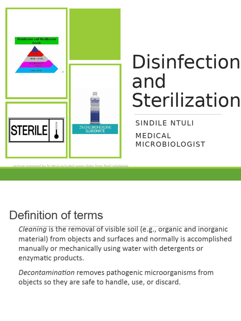 Sterilization and Disinfection 2023 | PDF | Disinfectant | Science ...