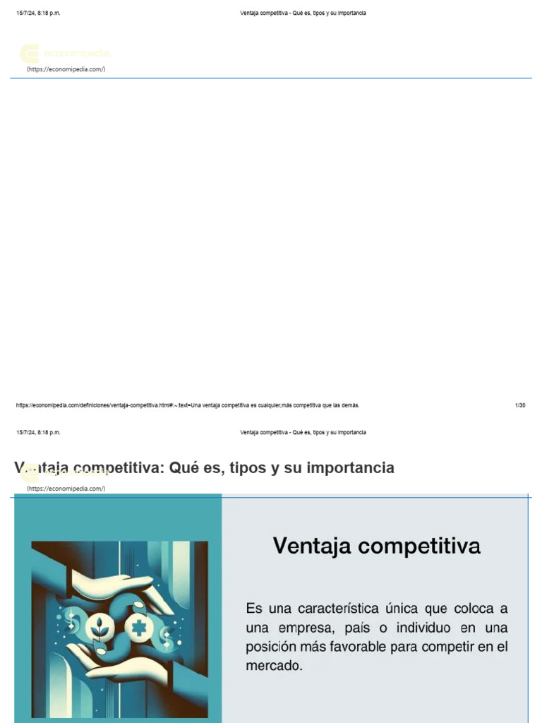 Ventaja Competitiva - Qué Es, Tipos y Su Importancia | PDF