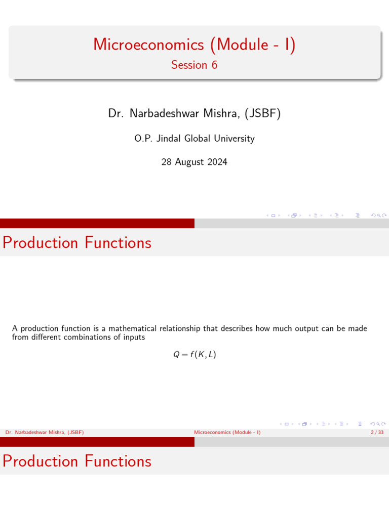 Microeconomics Session6 | PDF
