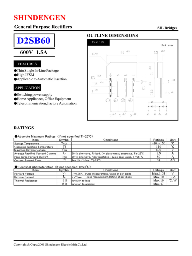 Datasheet D254 | PDF