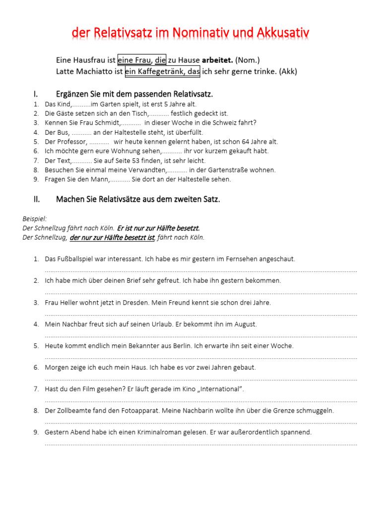 Relativsatz AB | PDF