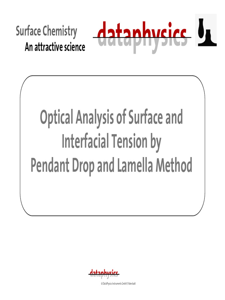 Pendant Drop and Lamella Method 04 - 2007 | PDF