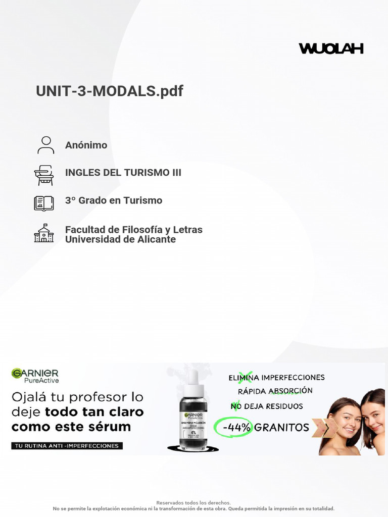 Wuolah Free UNIT 3 MODALS | PDF