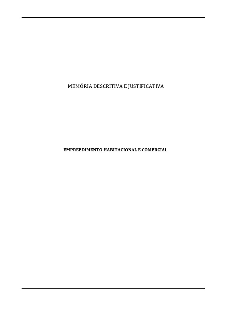 Memória Descri_ Justificativa | PDF