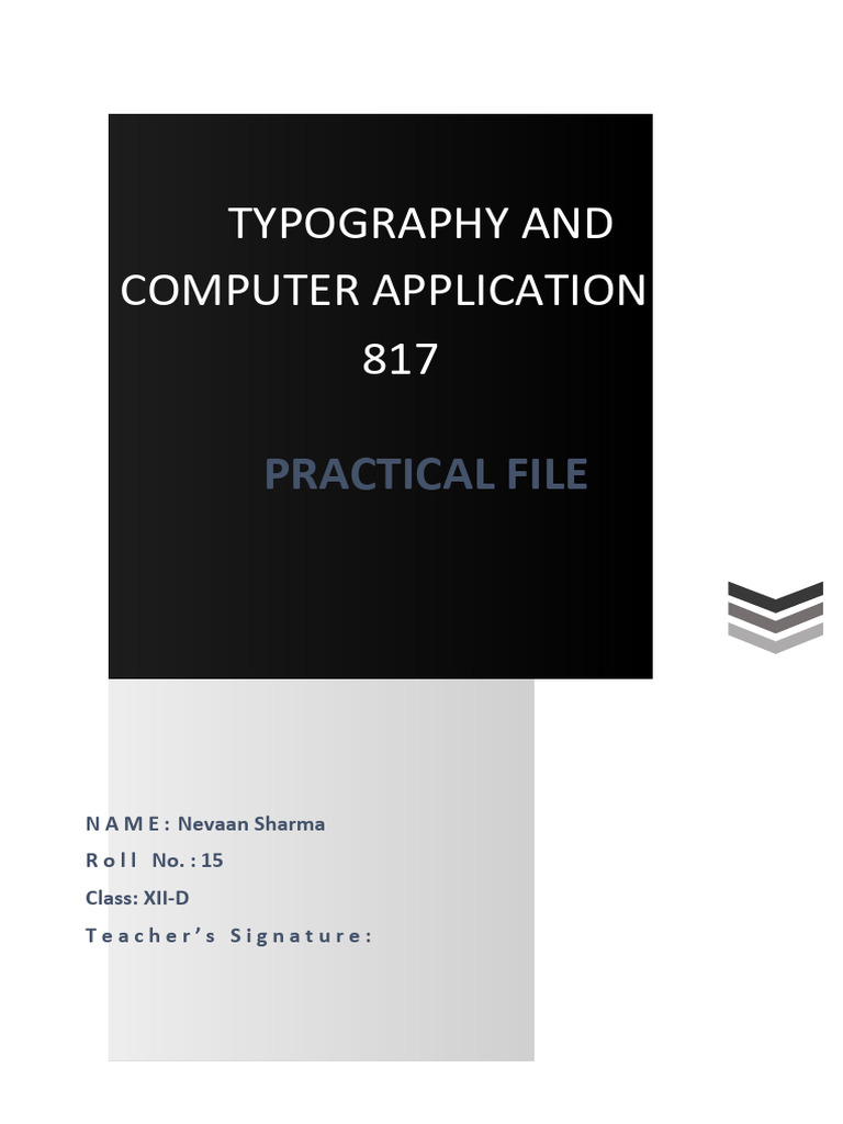 Typography Practical File New | PDF
